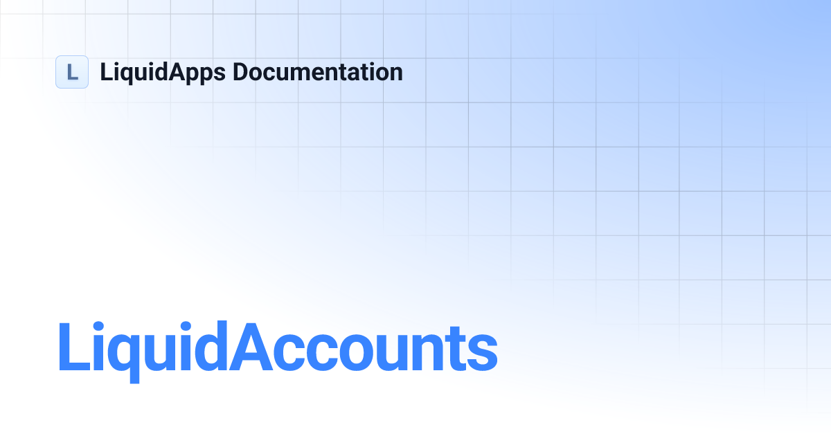LiquidAccounts | LiquidApps Documentation