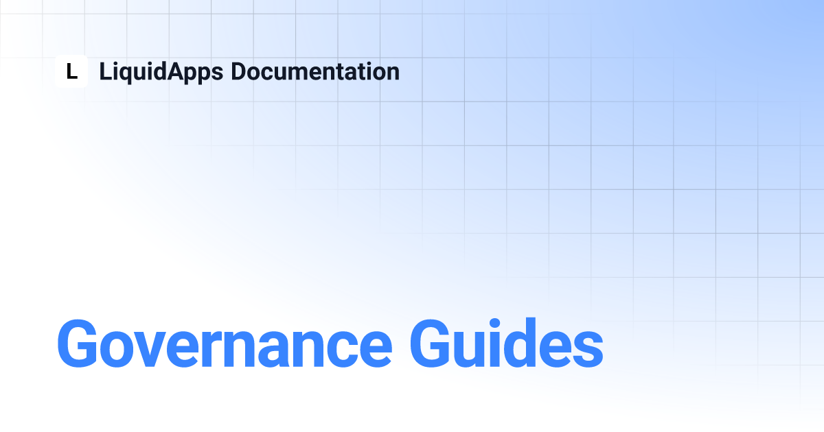 Governance Guides | LiquidApps Documentation Governance Guides | LiquidApps Documentation
